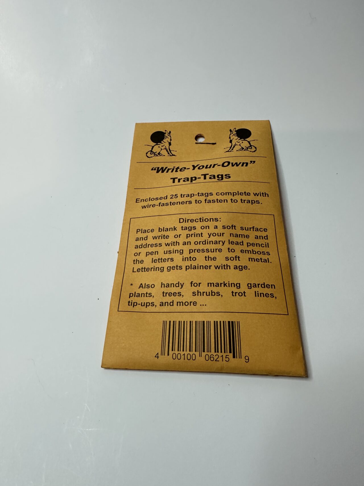Trap Tags - Long Creek Trapping Supplies